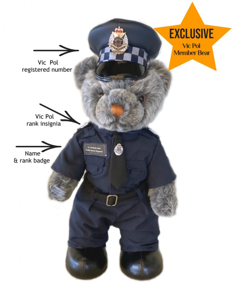 Vic Pol Personalised Heirloom Bear (exclusively for Vic Pol Members ...